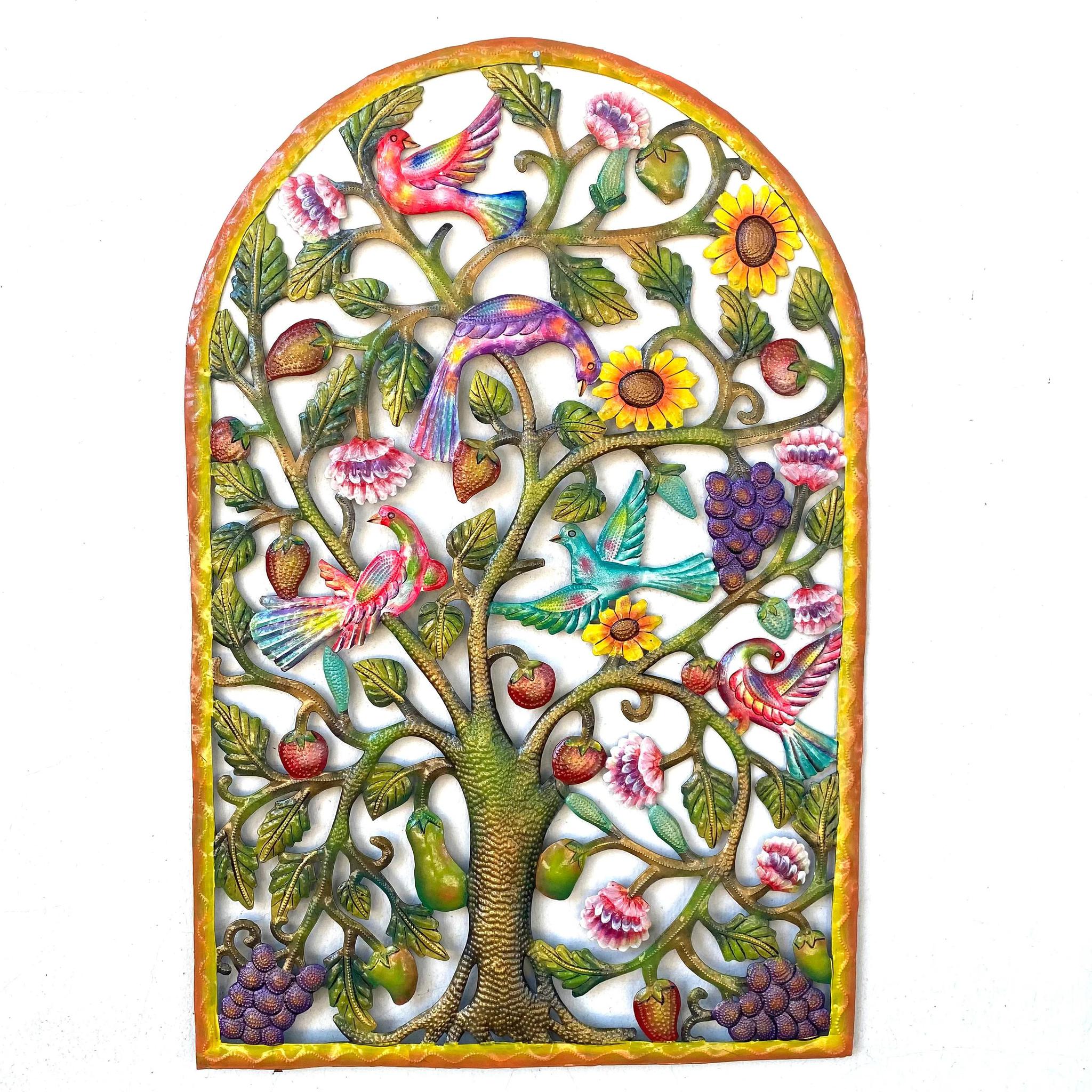 Jumbo Window Painted Tree of Life Metal Art – The Work Of Our Hands