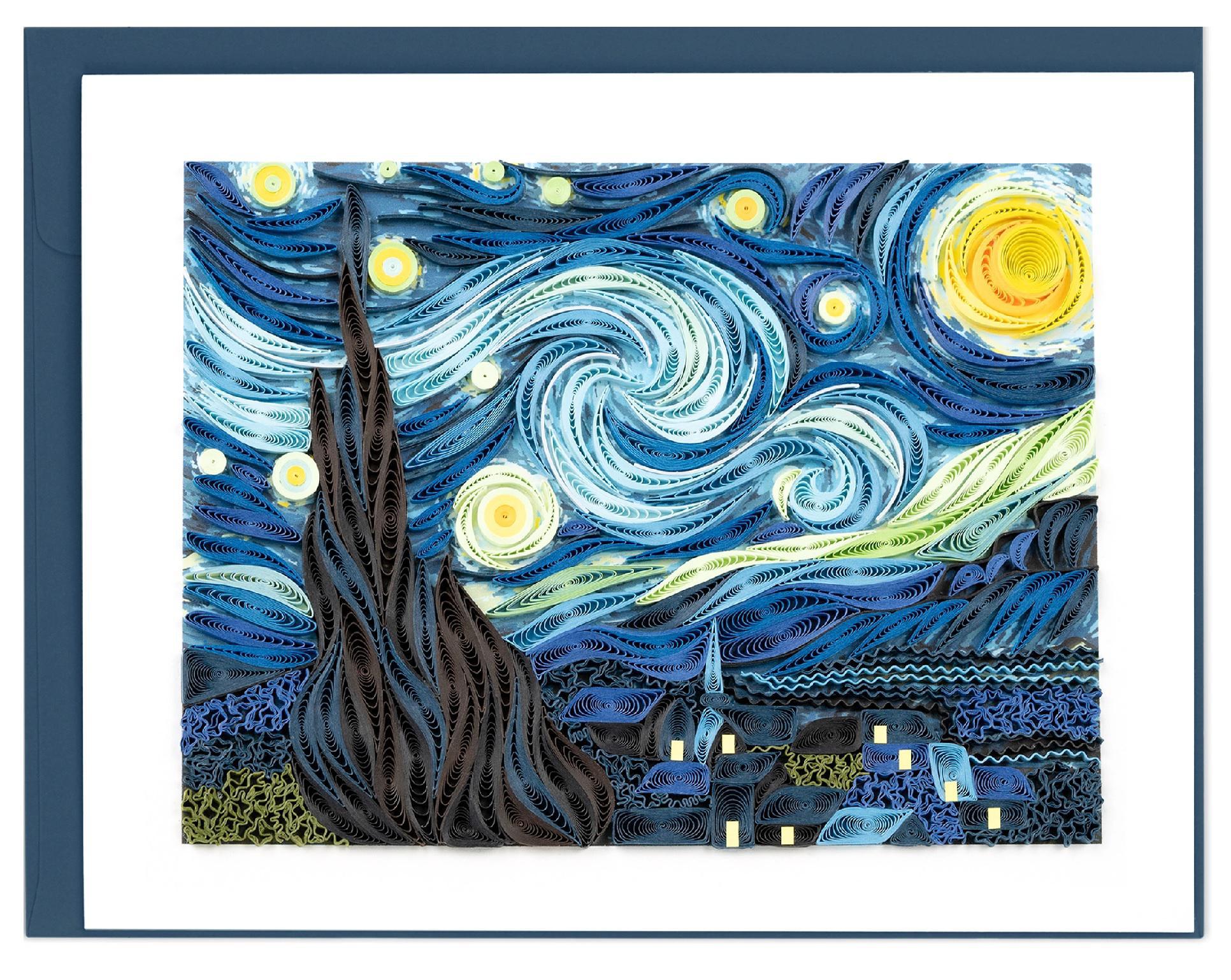 ARTIST SERIES - QUILLED STARRY NIGHT GREETING CARD – The Work Of Our Hands